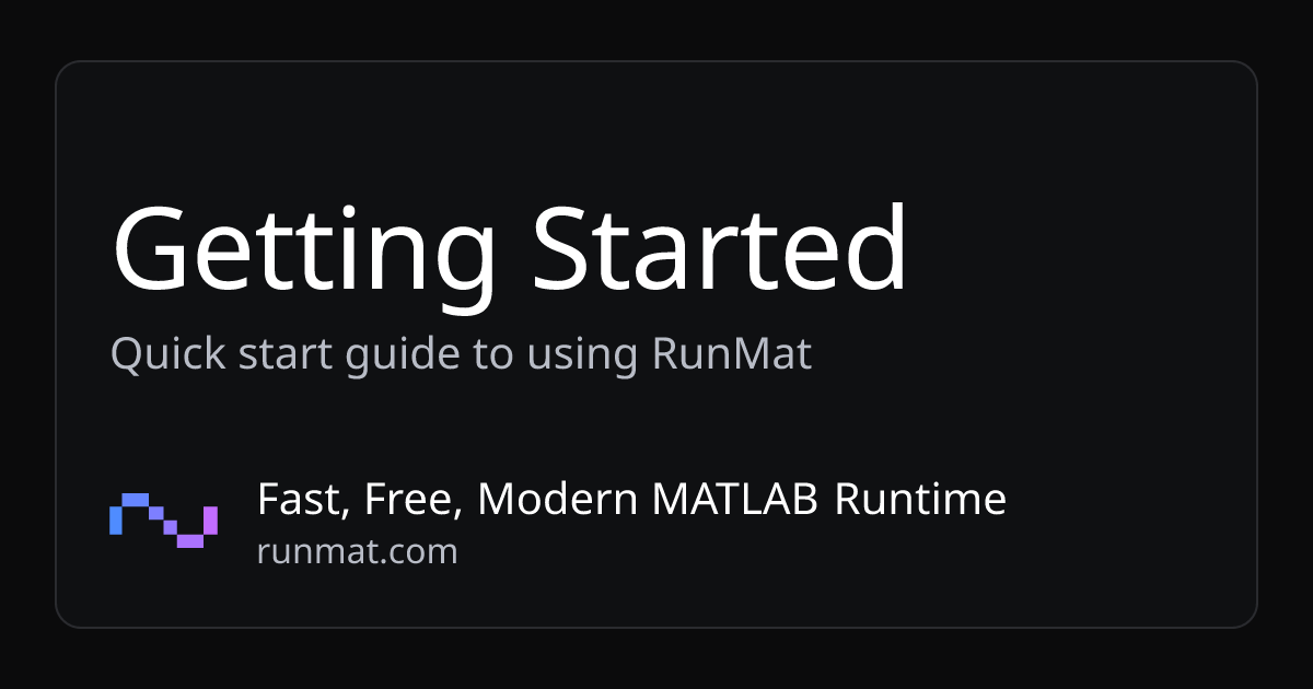 Getting Started | Docs | RunMat